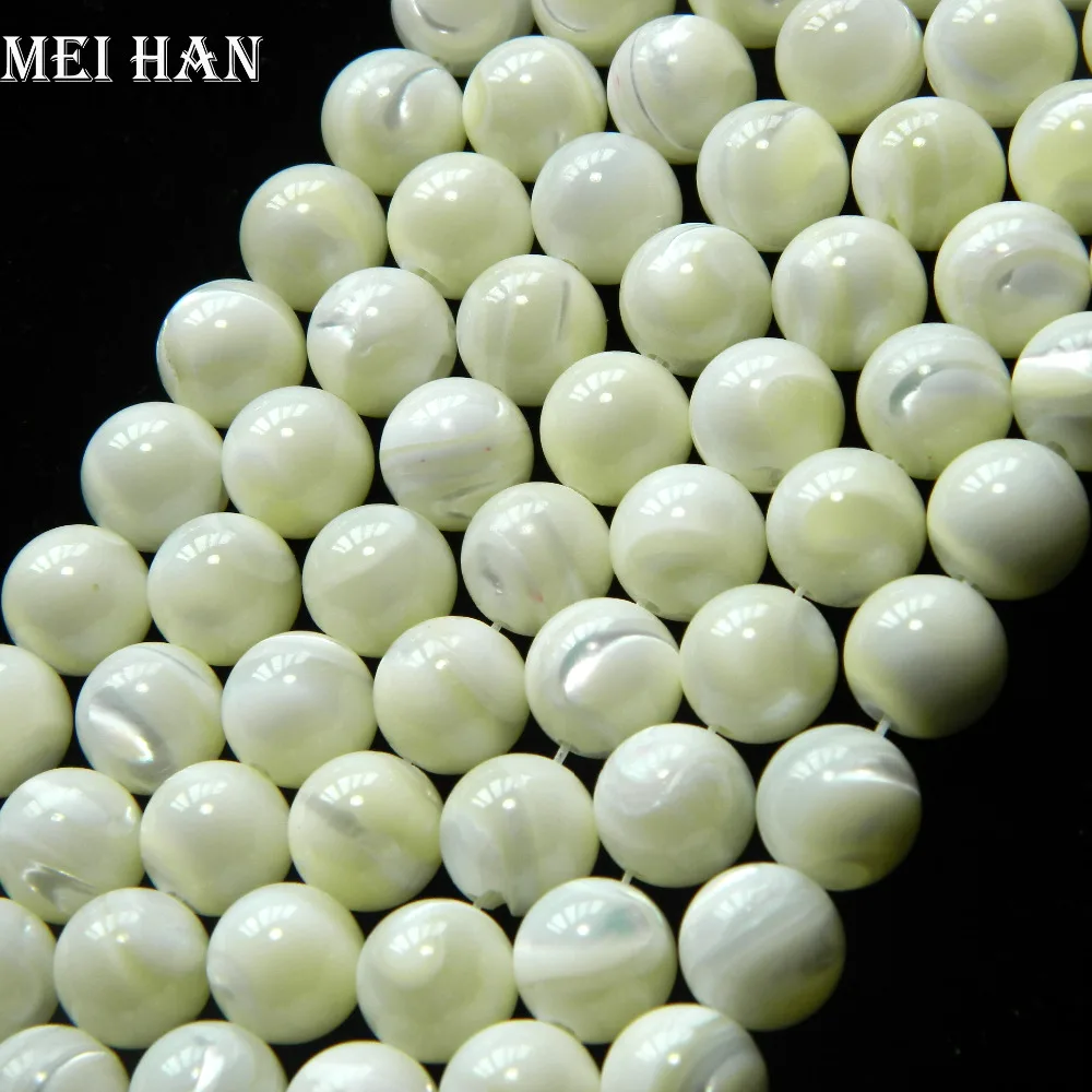 Meihan-Natural-white-shell-beads-6-10mm-smooth-round-fashion-stone ...