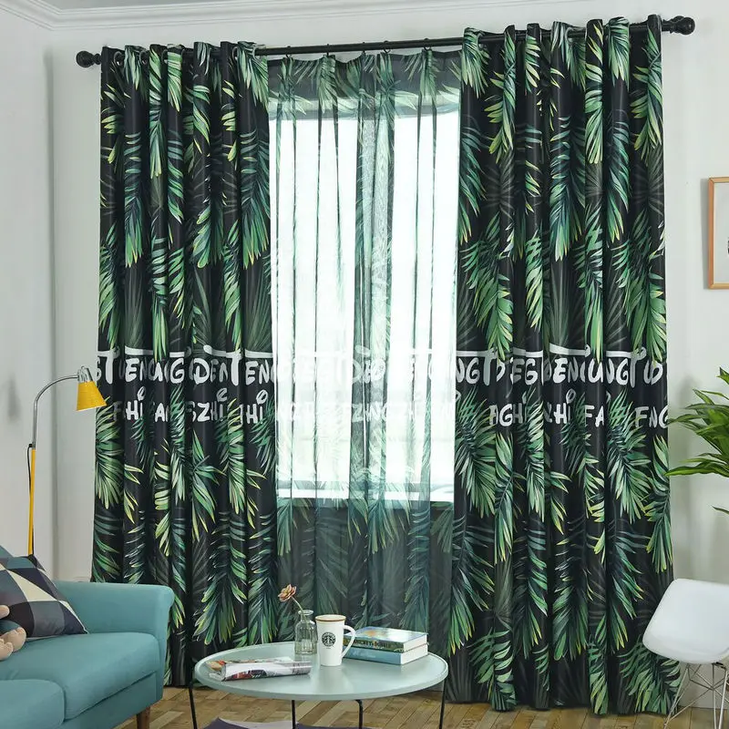 Buy Modern Nordic Tropical Blackout Curtains For