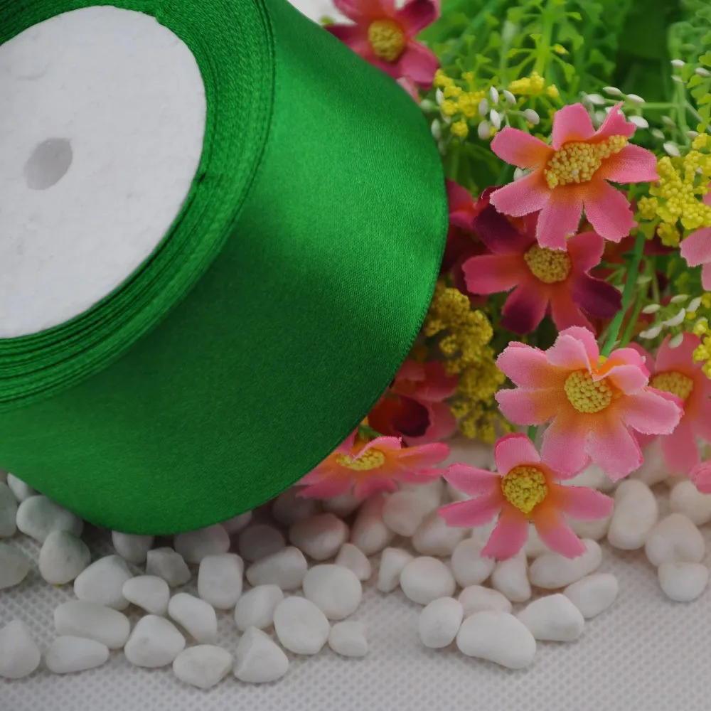 25 Yards Green 1 1/2 "( 40mm ) satin ribbon craft/party/wedding DIY ...