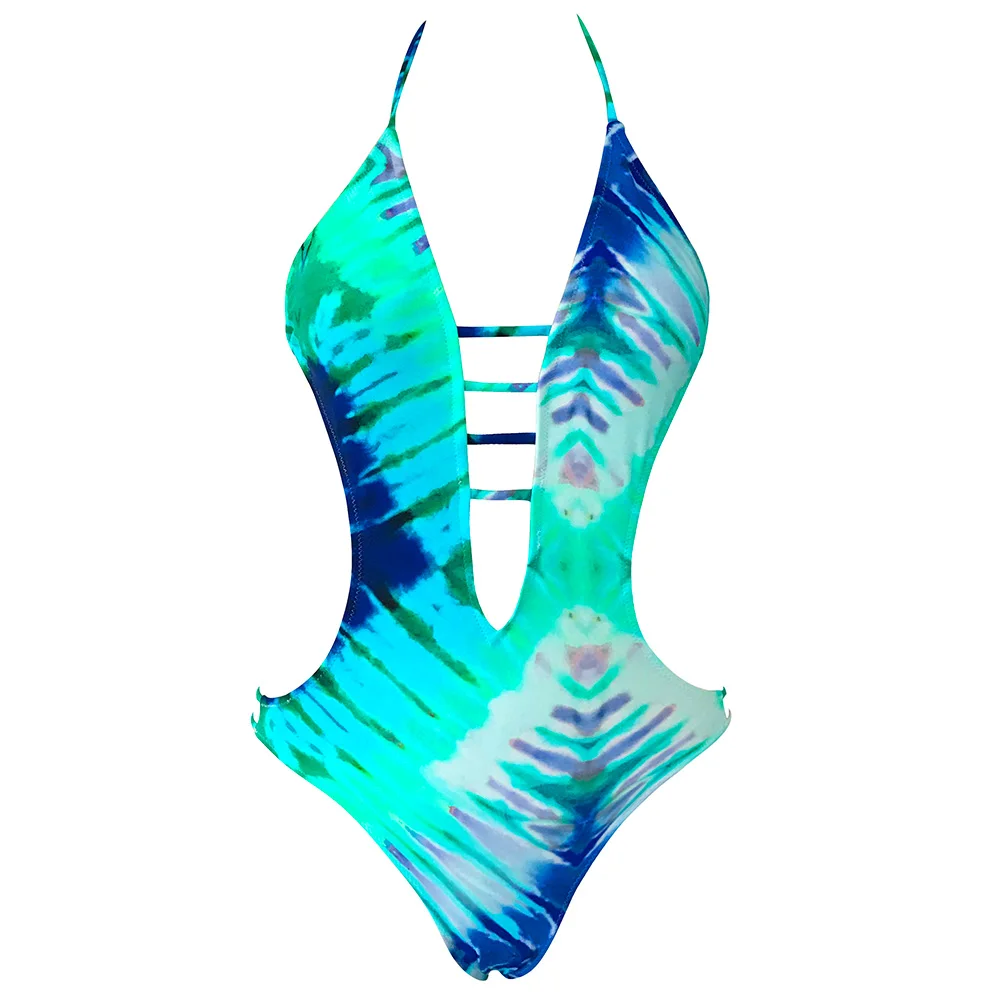 Cupshe Abyssal Sea Tie Dye One Piece Swimsuit Bikini Bathing Suit