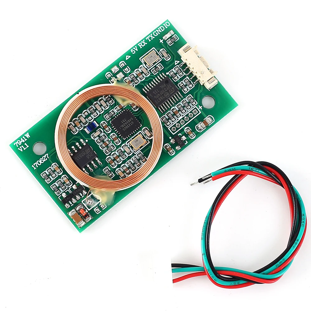 DC 5V RFID Reader Wireless Module UART 3Pin 125KHz 13.56MHz Card ...