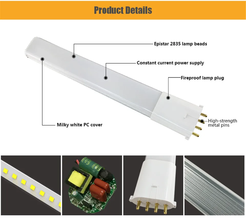 跨境电商 LED 2G7横插灯 欧洲台灯替换光源双管2G7接口4W 6W 8W-阿里巴巴