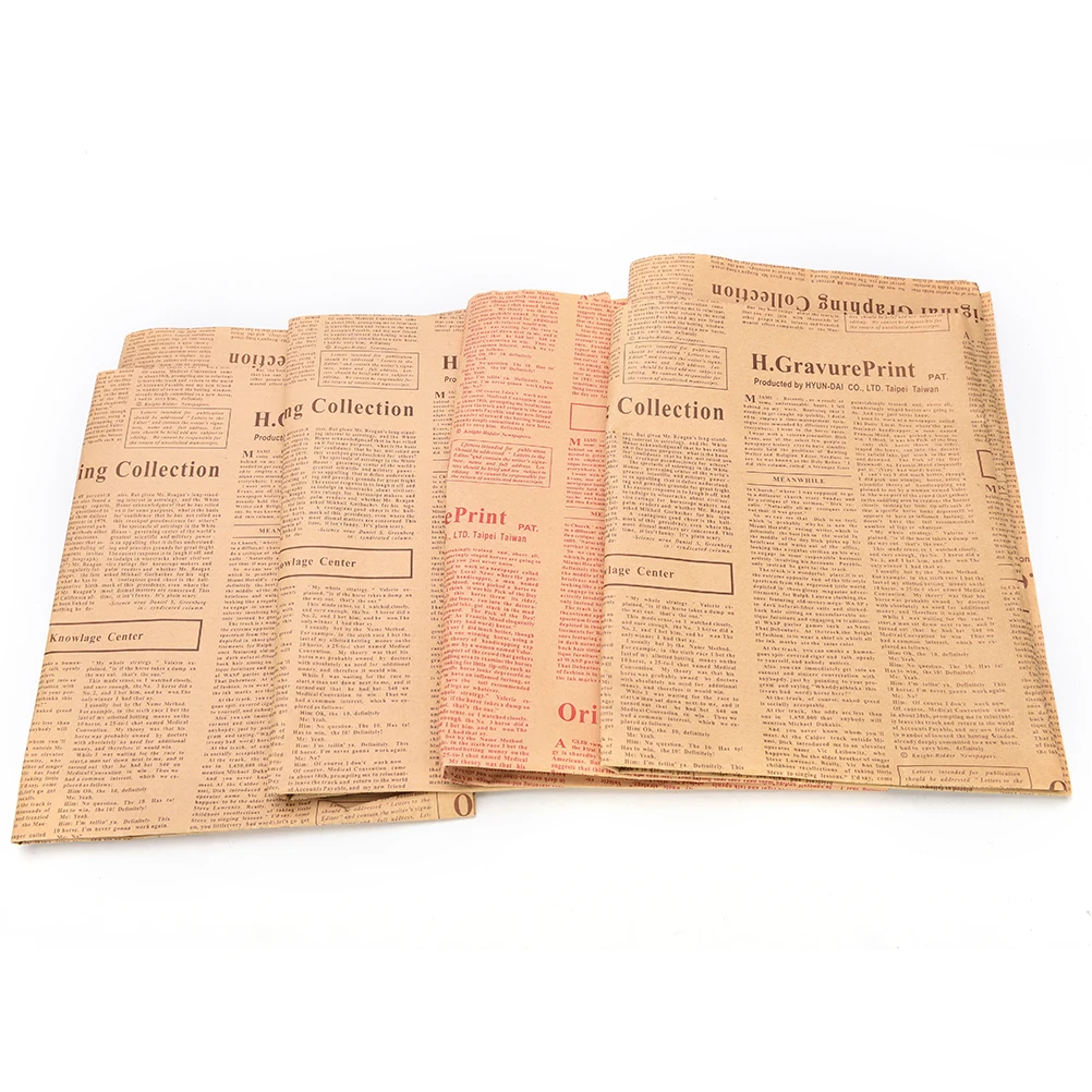 New 1Pcs Vintage Newspaper Wrapping Paper Gift Wrap Artware Packing ...