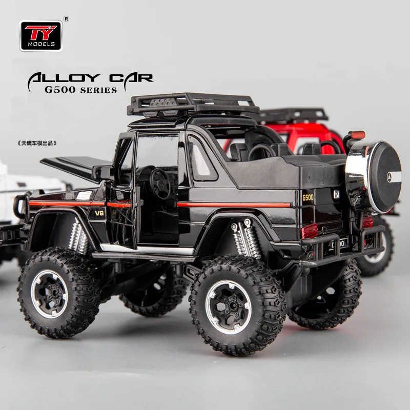 4x4 컨버터블 대형 타이어 오프로드 합금 자동차 모델 어린이 장난감 자동차 풀백 자동차 장난감 사운드 라이트 132