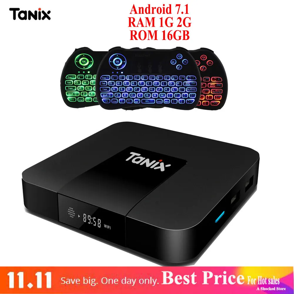 Tanix Tx3 Mini Tv Box Android 7.1 Box 1gb 2gb Ram 16gb Rom Amlogic ...