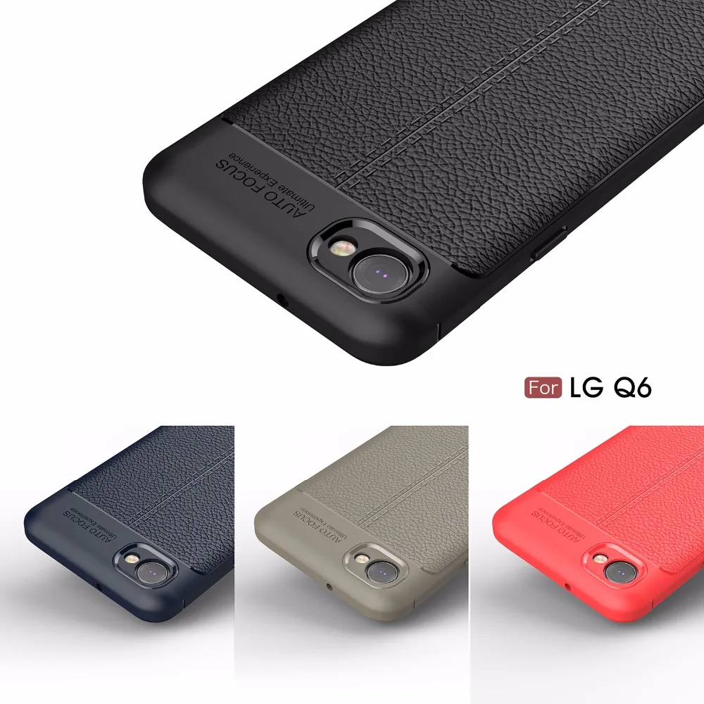 Rjust soft TPU case for LG Q6 Ultra Slim litchi skin silicon Anti knock ...