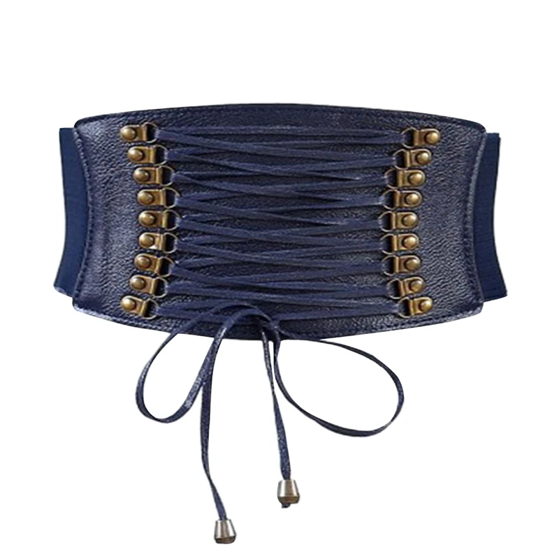 2017 vestido de Renda retro cinto de couro novo cinto largo feminino ...