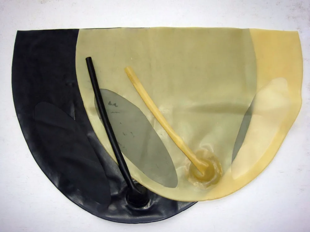 New Style Latex Underwear Briefs With Condom Sheath Including Tube For Piss Easily Without Took