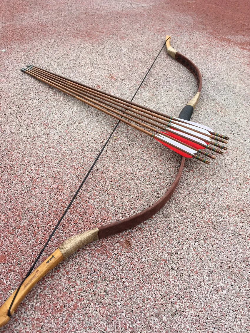 20-60Ibs-Archery-Recurve-Bow-Beautiful-Chinese-pigskin-Longbow-6-bamboo ...