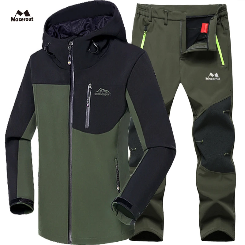 Casacos-de-l-softshell-quentes-para-homens-cal-as-oversize-imperme-veis ...