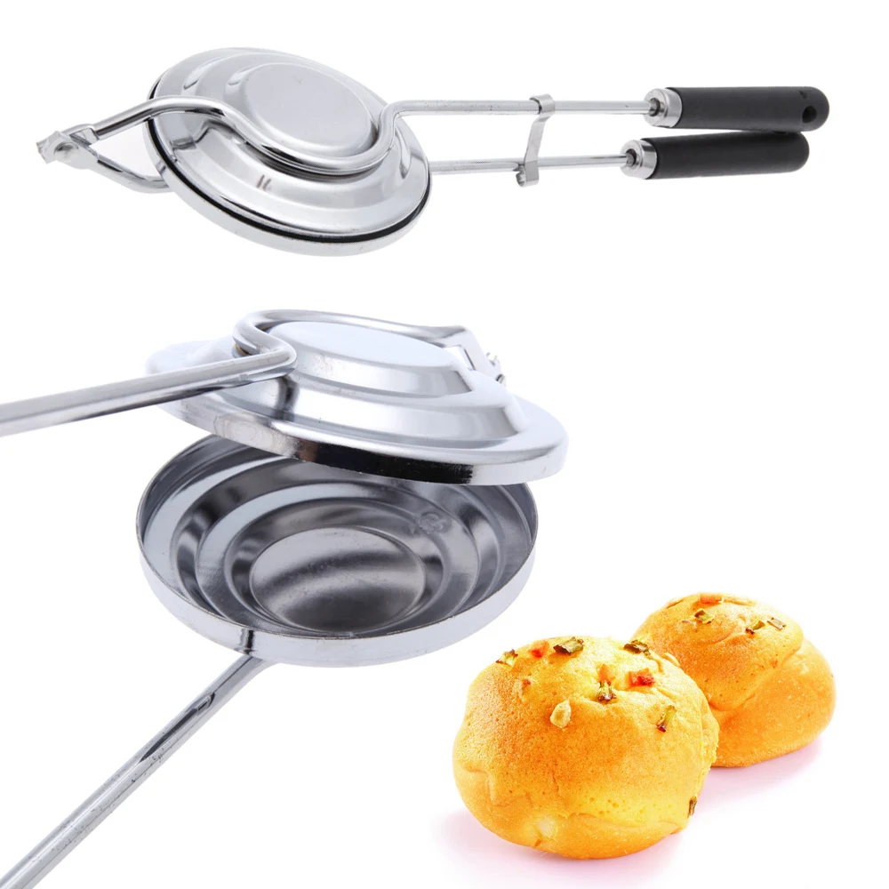 Stainless Steel Cake Bread Clip Toast Sandwich Grill Tongs Design Baked ...