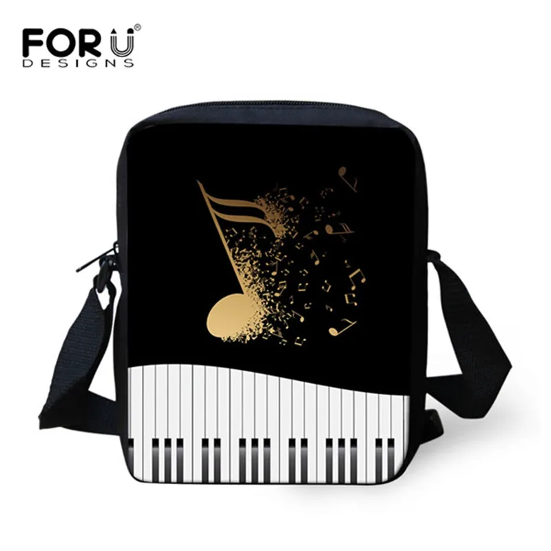FORUDESIGNS Piano Keyboard with Music Note Print Tote Crossbody Bags ...