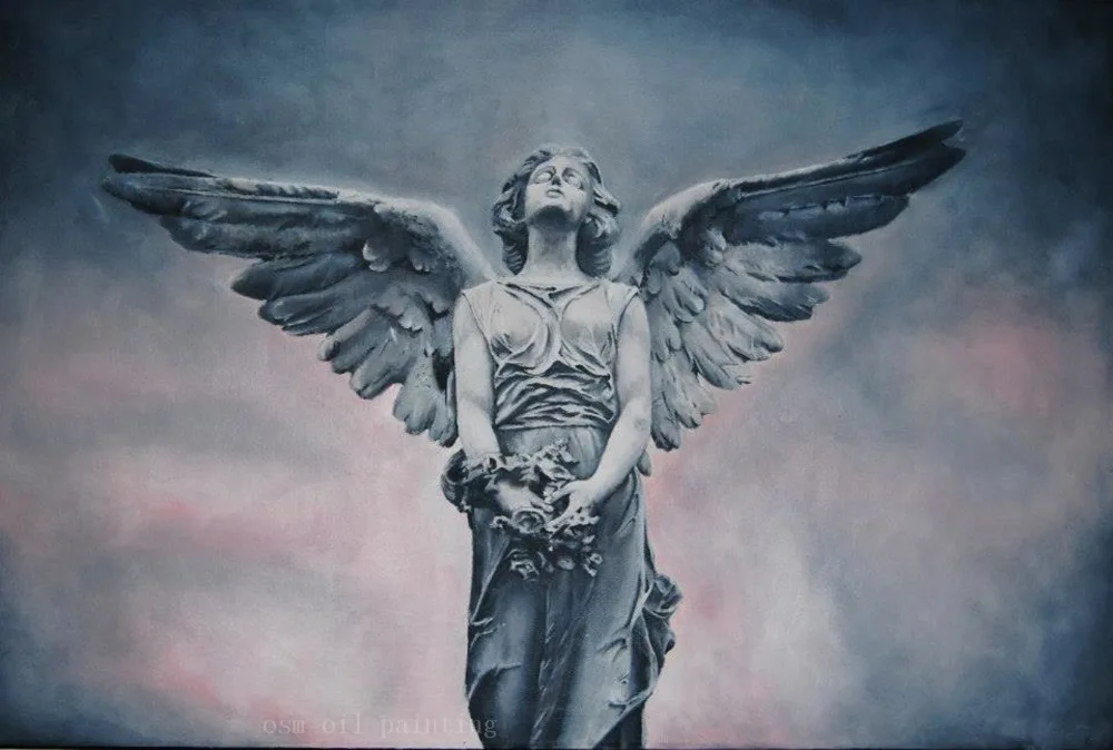 Handmade Abstract Black And White Wall Artwork Sexy Angel Portrait ...