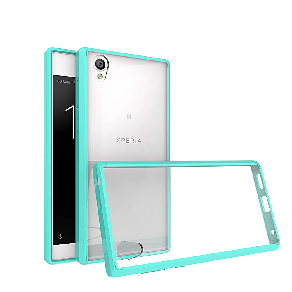 Slim Soft Silicone Frame Hard Back PC Phone Case For Sony Xperia L1 ...