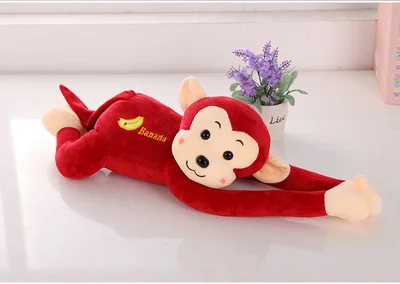 about-55cm-red-monkey-banana-monkey-soft-doll-throw-pillow-birthday ...