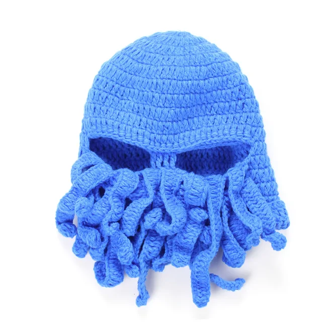 Hat Manual Wool animal Octopus Hat Adult pure color Funny cap Squid hat ...