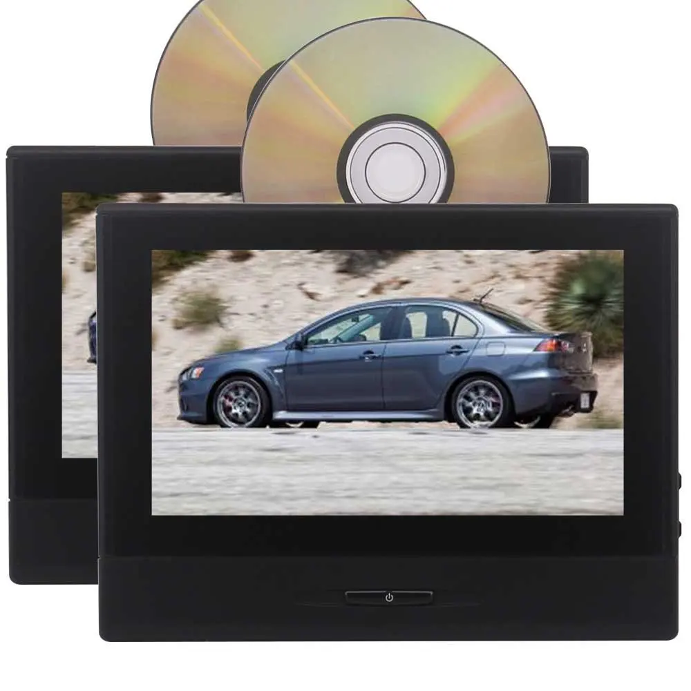 2PCS Car Headrest DVD Player Screen Monitors Auto CD Removable Design ...