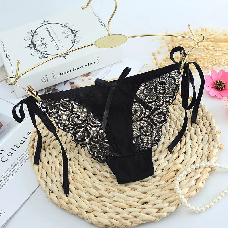 Sexy Women Underwear Cotton Lace Thong G String Sexy Lace Female