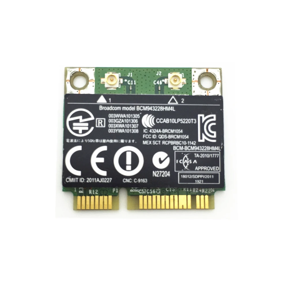 New BCM943228HM4L BCM43228 300Mbps 2.4G/5GHZ 802.11 a/b/g/n half Mini ...