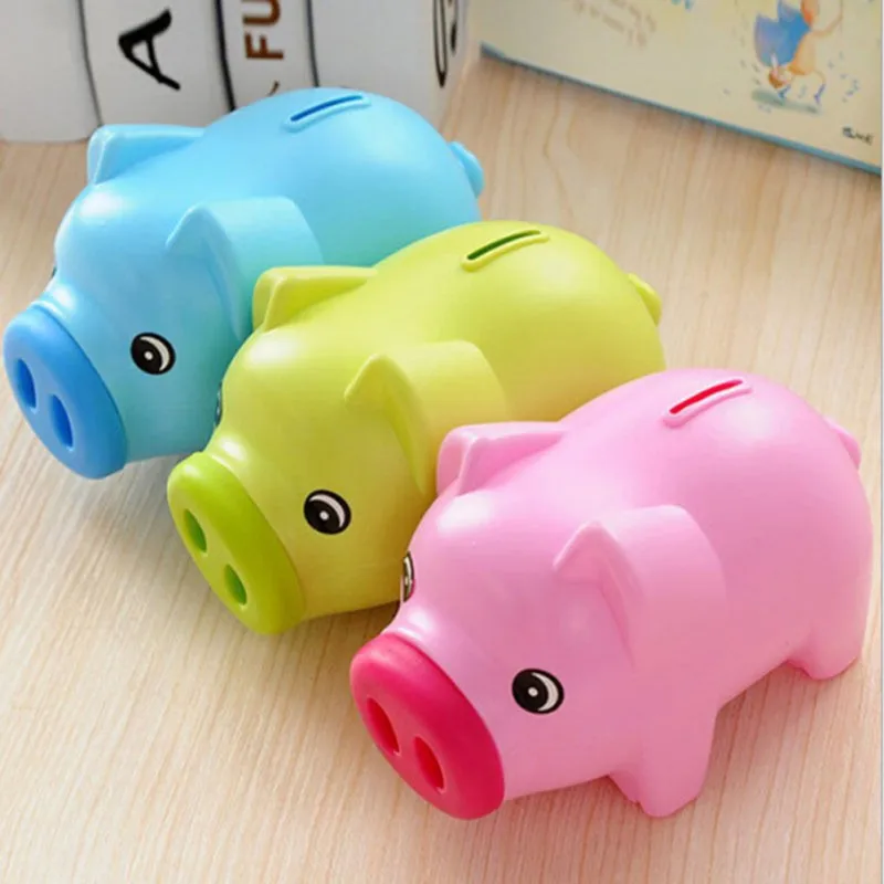 Portable Cute Plastic Piggy Bank Saving Cash Coin Money Box Children ...