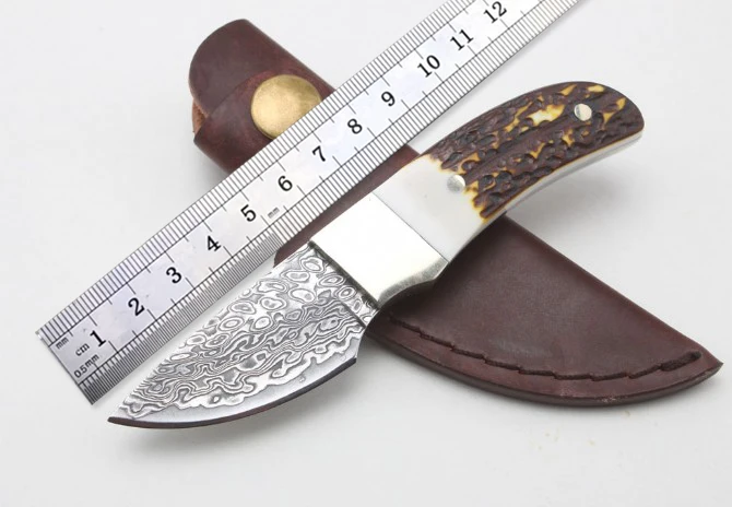 Coleção de Mini Pequeno faca de Caça, Faca Forjar Damasco Camping Facas ...