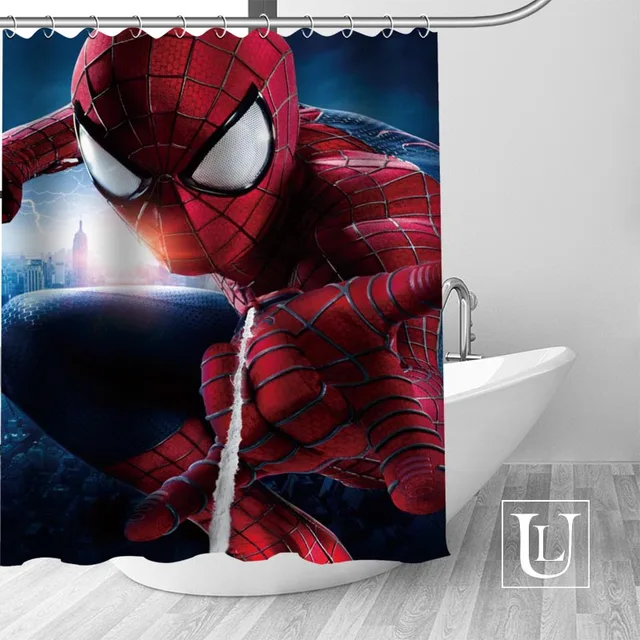 Spiderman Shower Curtains Custom Design Creative Shower Curtain Bathroom Waterproof Polyester