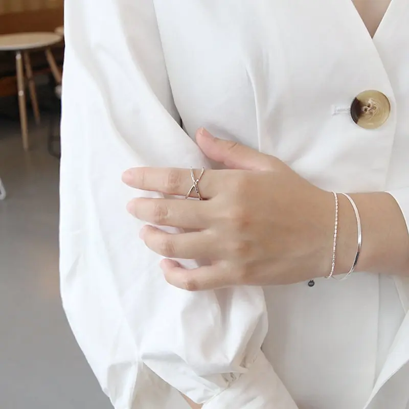 Преувеличенные индивидуальные 925 пробы серебряные Простые Кольца с крестом для женщин Свадебные ...