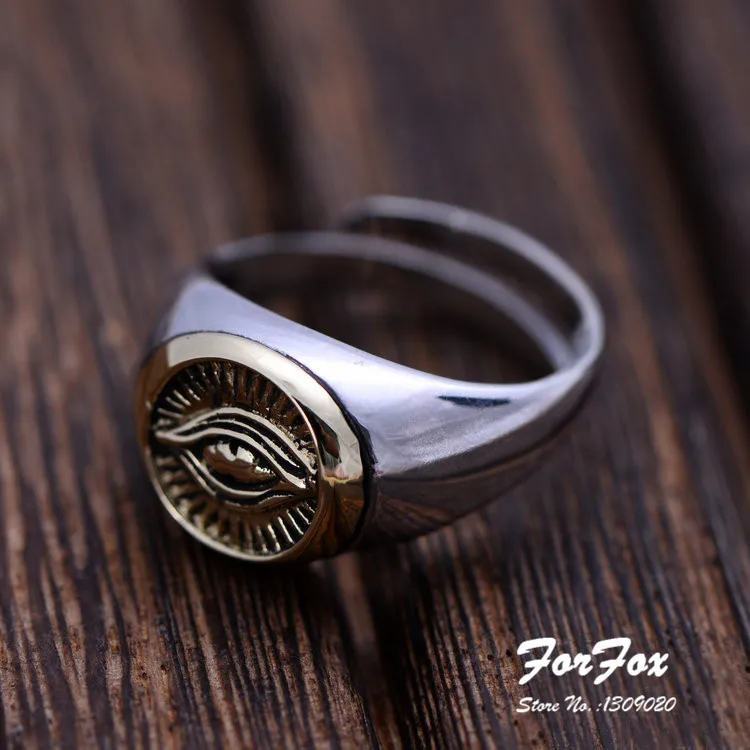Religious Symbol 925 Silver Eye of Providence Ring Freemasonry All ...