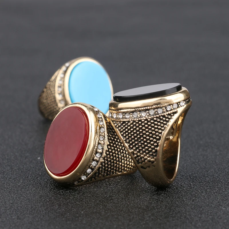 2018 New Arrivals Indian Jewelry Vintage Big Signet Wedding Ring Big ...