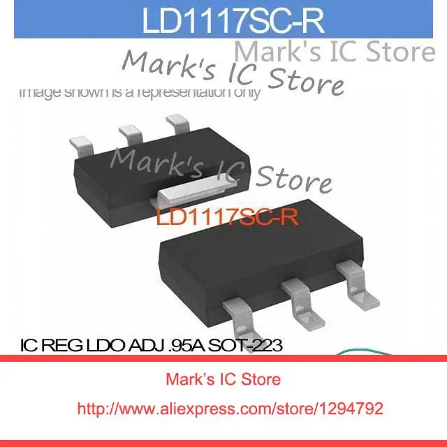 LD1117SC R IC REG LDO ADJ .95A SOT 223 LD1117SC 1117 LD1117 1117S LD111 ...