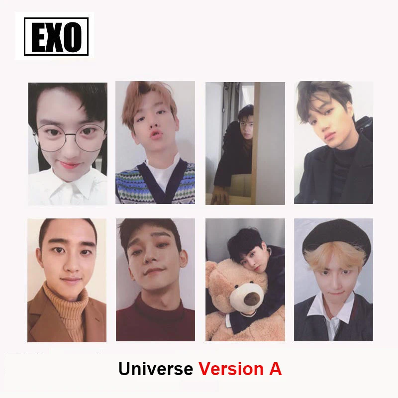 8pcs/set KPOP EXO Universe Winter Special Photocard Photo Cards ...