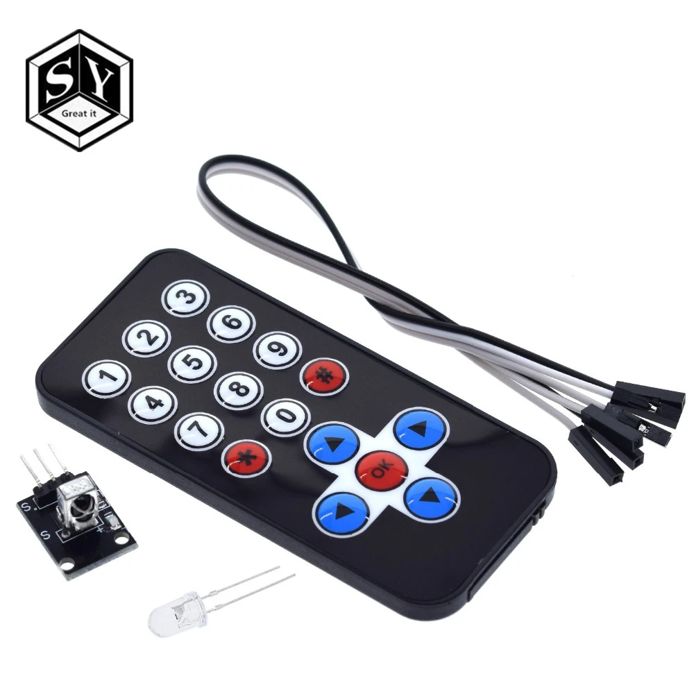 1set Infrared Remote Control Module Wireless Ir Receiver Module Diy Kit Hx1838 For Arduino ...