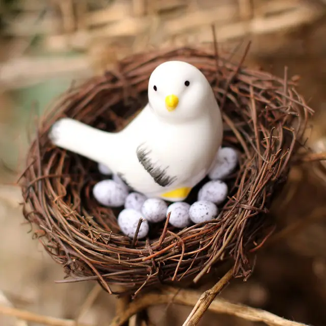 1PC New Fashion Cute Handmade Vine Brown Bird Nest House Home Nature ...