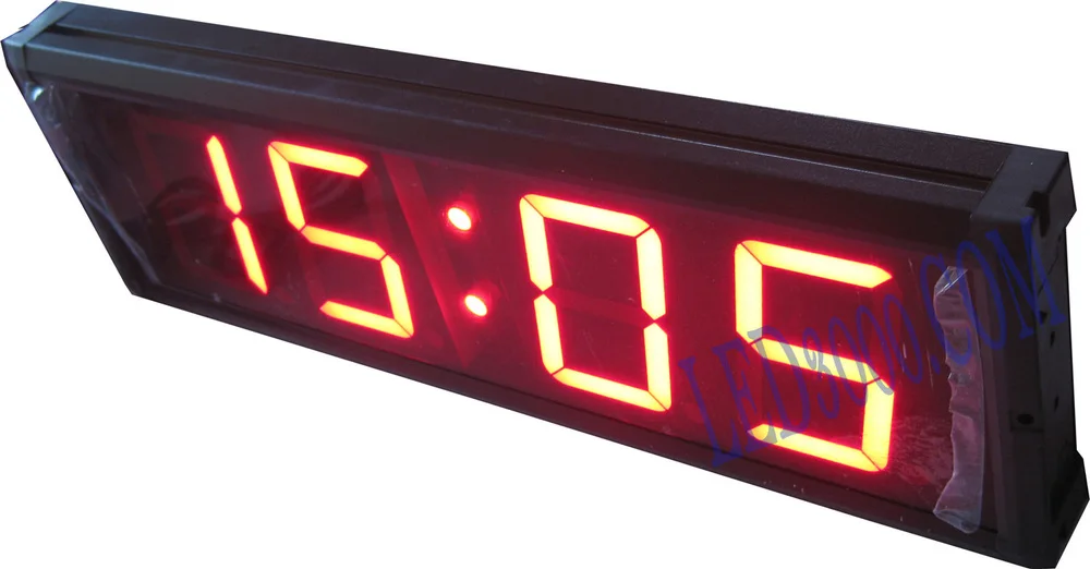4inch Red Color Hours And Minutes Led Clock And Countdown Timer Free ...
