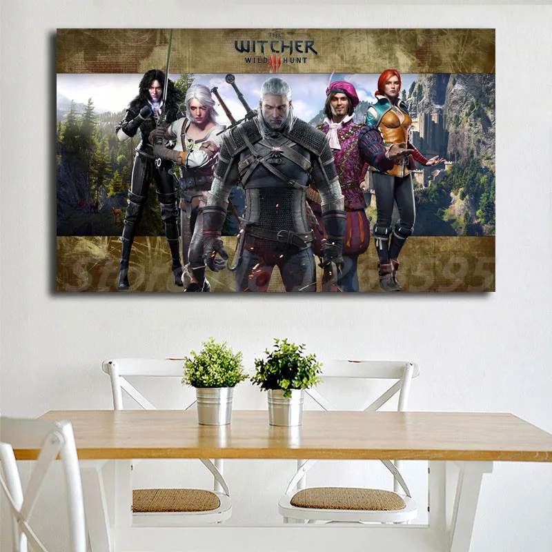 The Witcher 3 Wild Hunt HD Wall Art Canvas Poster And Print Canvas ...