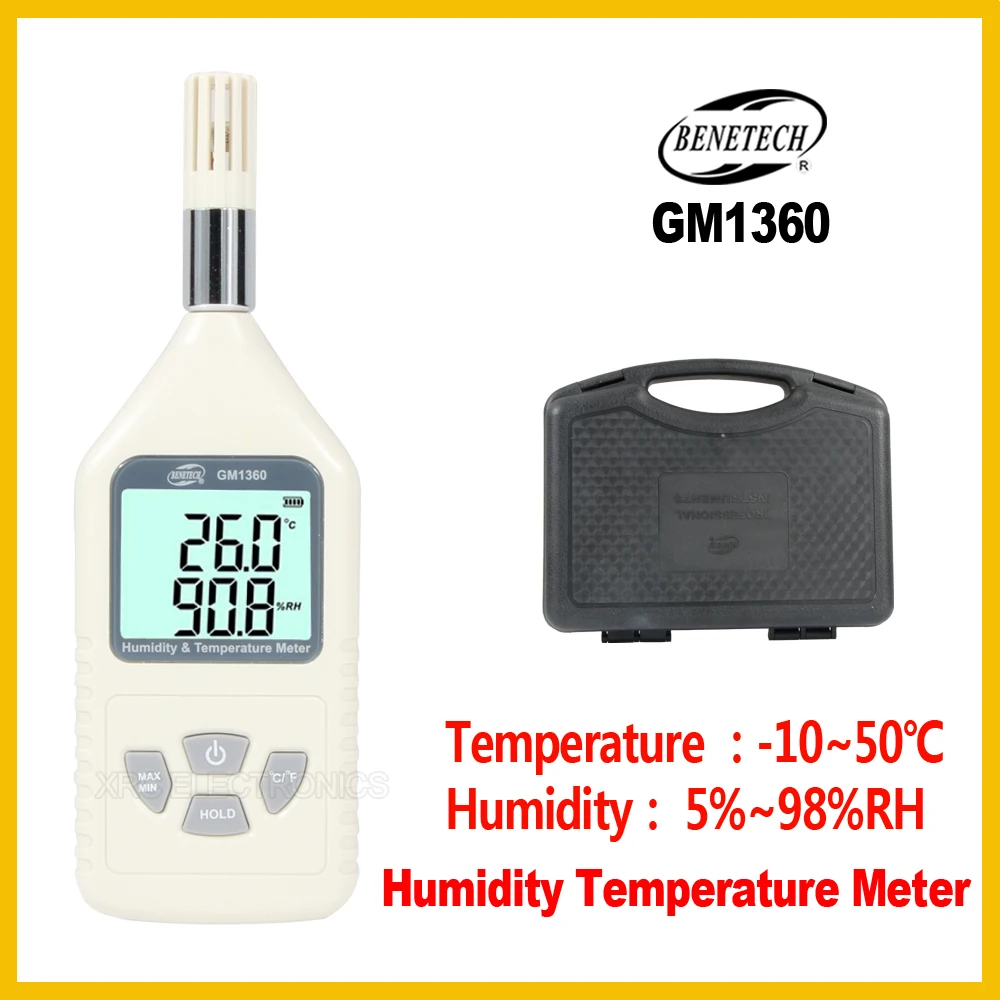 Handheld Digital Humidity Temperature Meter professional Humidity 10 ...