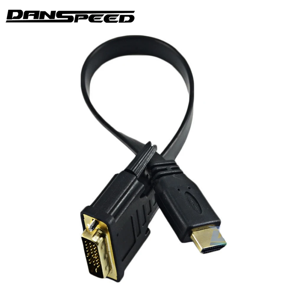 DANSPEED 30cm 1Ft HDMI Male to DVI D 24+1 Pin Male Video Adapter ...