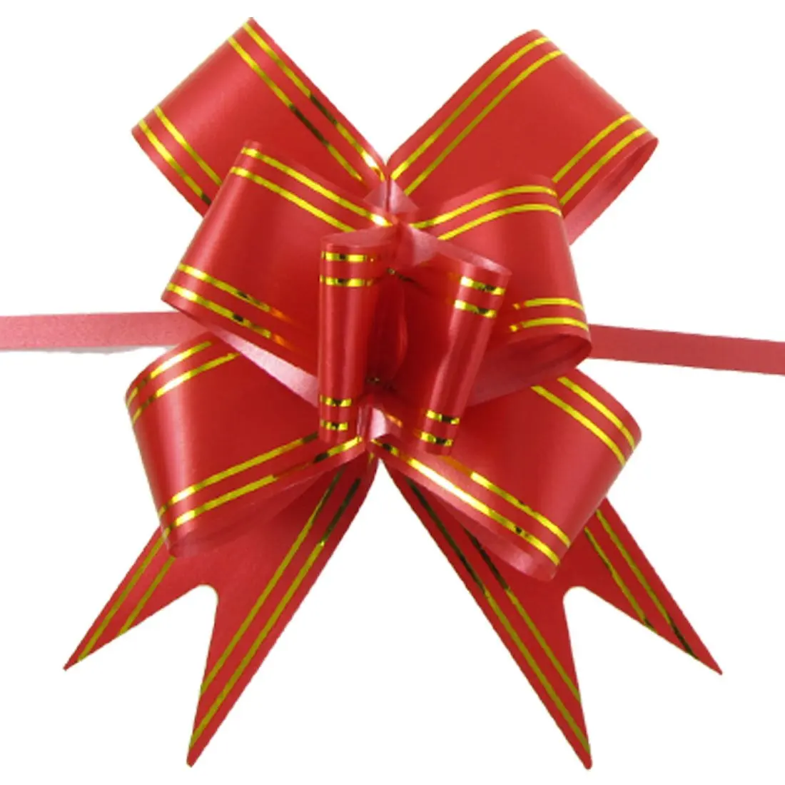 Best Selling Gift Packing Red Gold Tone Poly Pull Bow Ribbon DIY Decor 10 Pcs in Party DIY best-selling-gift-packing-red-gold-tone-poly-pull-bow-ribbon-diy-decor-10-pcs-in-party-diy