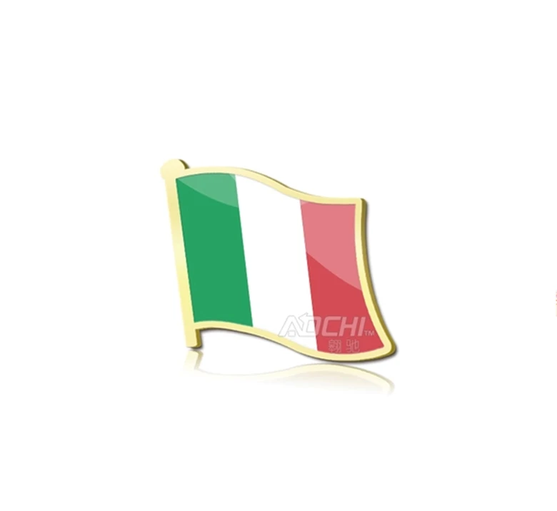 Free shipping Italy country flag lapel pins,metal art pin 24k gold ...