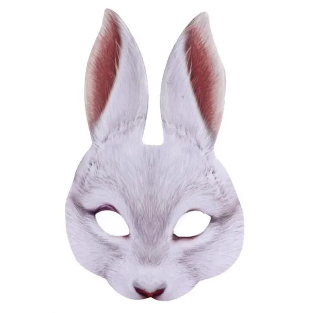 1Pcs Lifelike Rabbit Mask Easter Carnival Party Masquerade EVA Half ...