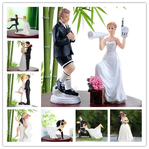 Funny Bride And Groom Wedding Cake Topper