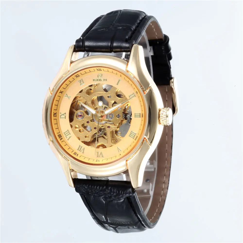 Top Brand Luxury Gold Skeleton Watches Men Automatic Mechanical Watches ...