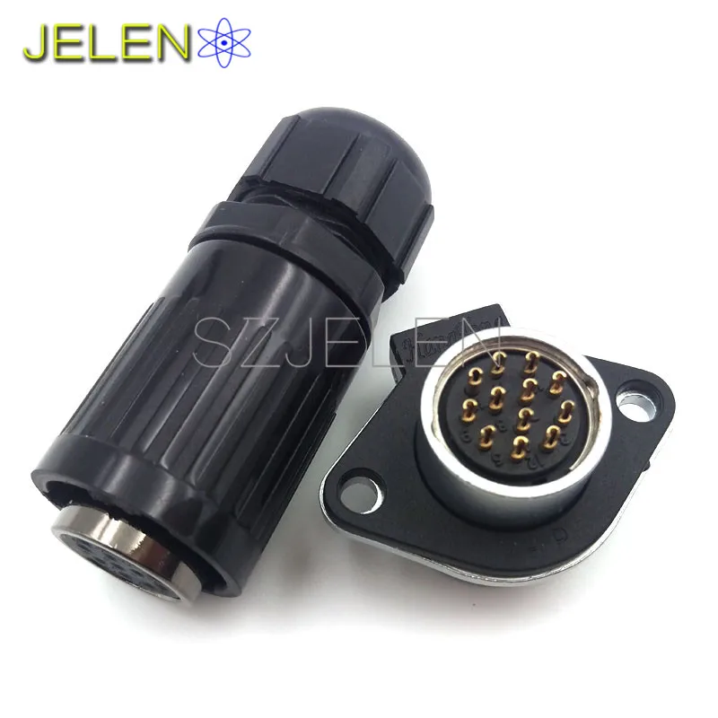 HE20, 12 pin plug (female) , 12 pin socket(male),waterproof 12 pin ...