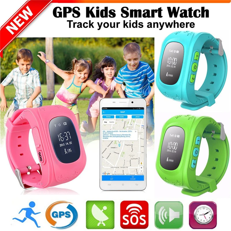 Snzvok Q50 Q60 GPS Kid safe sos smart Watch Positioning Call Location ...