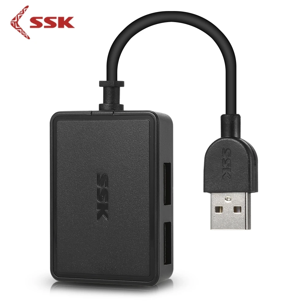 SSK USB2.0 4 Portas HUB SHU200 Estender adaptador de Carregamento de ...