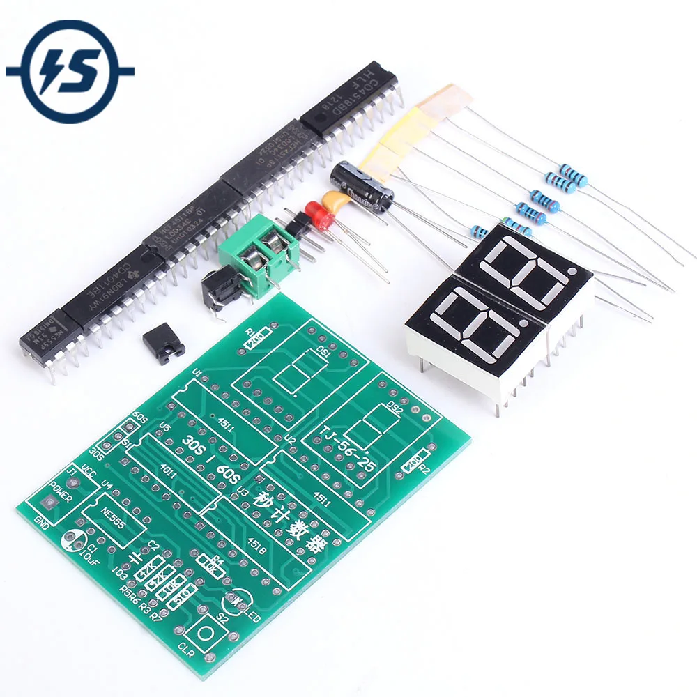 DIY Kits 30 to 60 Seconds Counter Suite 2 Digit 30 60s Timer Simple ...