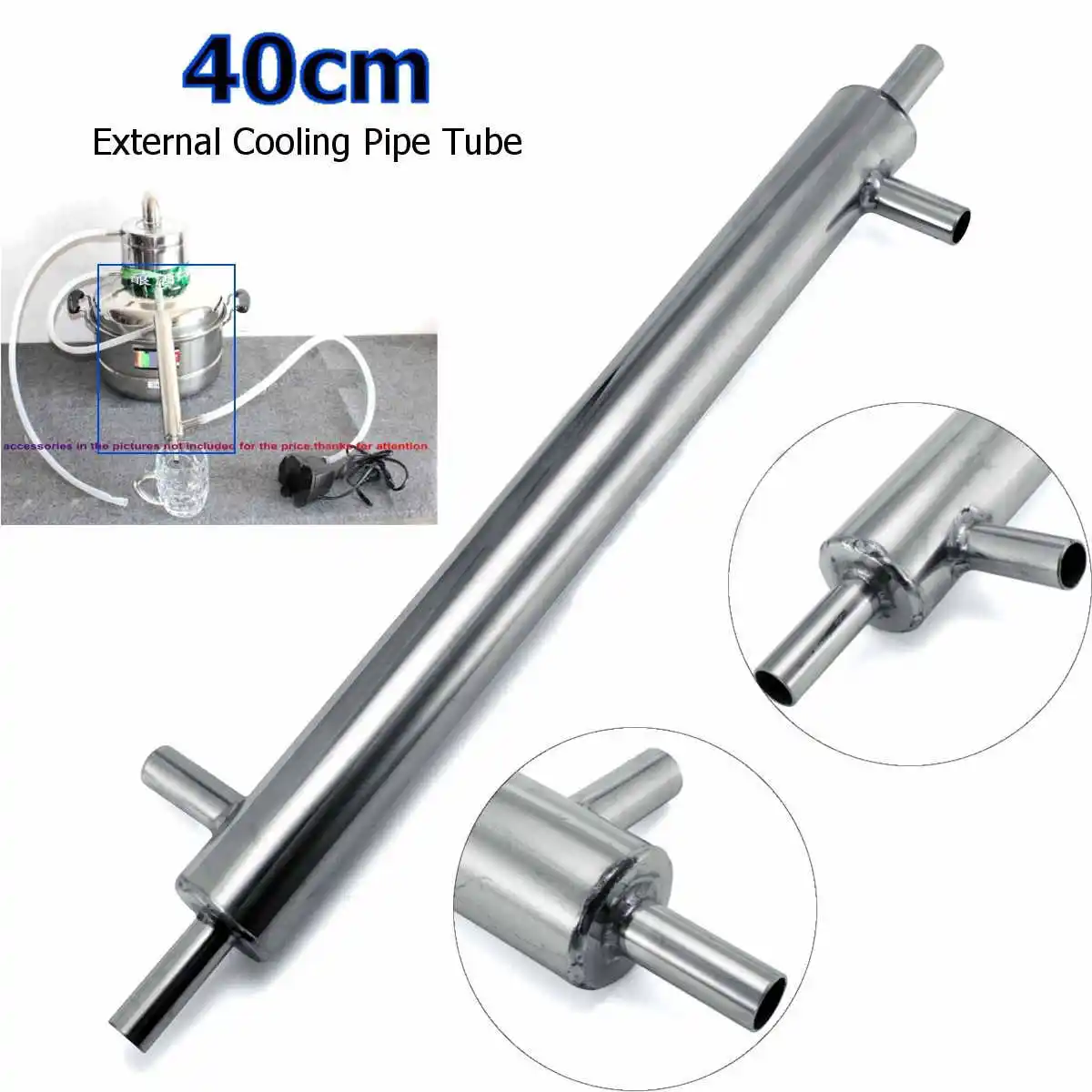 Cooler Distiller Moonshine Condenser Stainless External Cooling Pipe ...