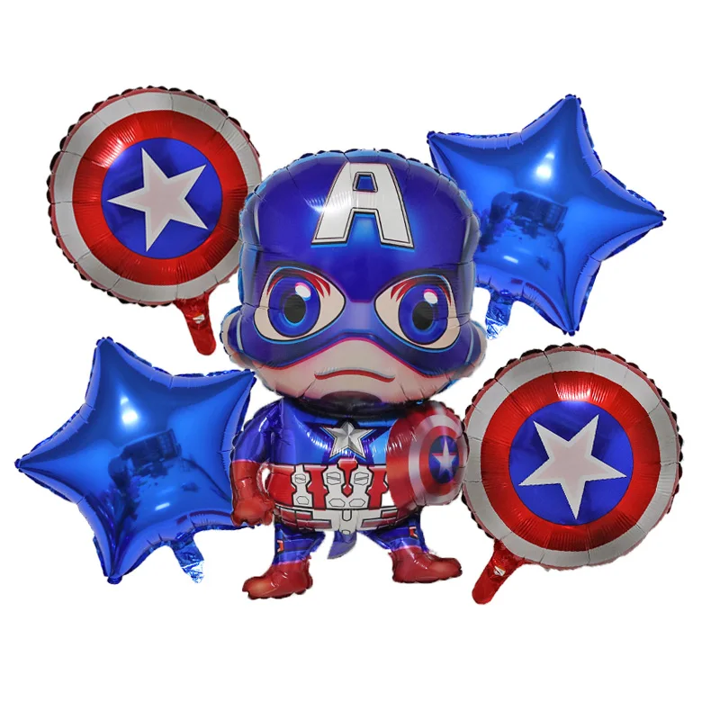 New 5pcs cartoon hero set balloons party decoration captain America ...