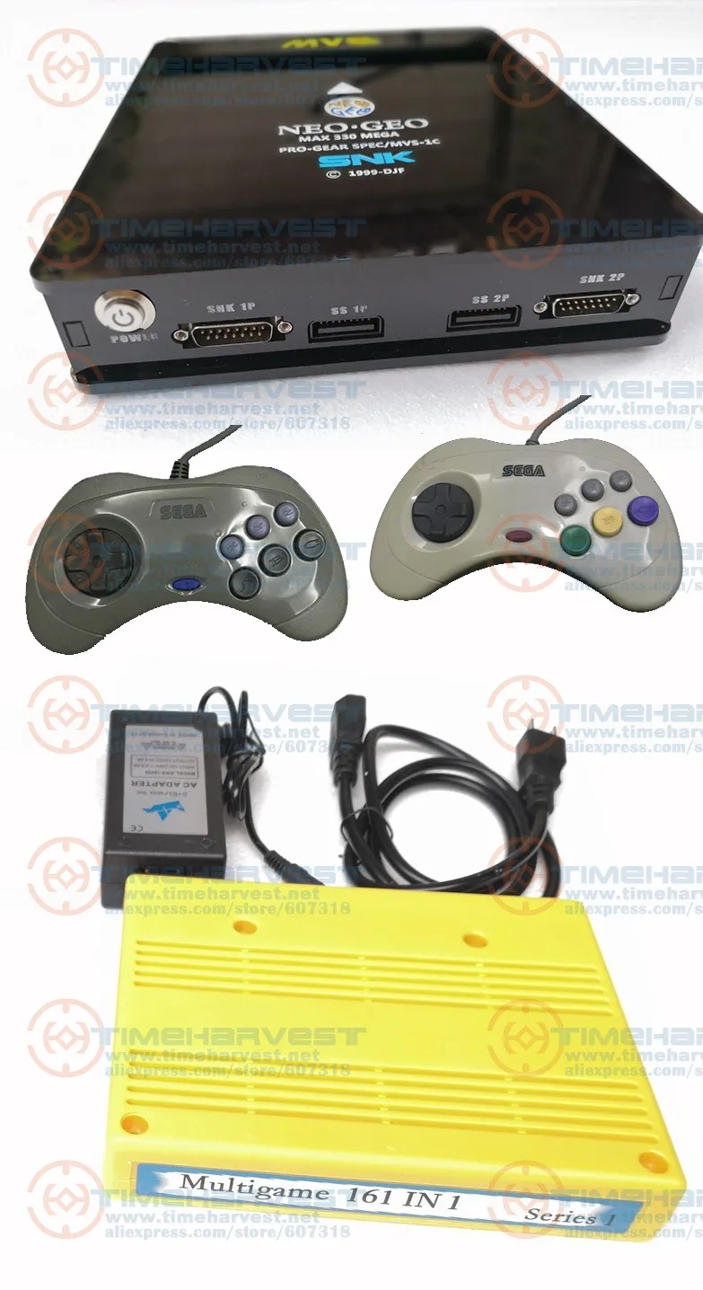 CBOX MVS console SNK NEOGEO CMVS with 2 pcs second hand Saturn joypad ...
