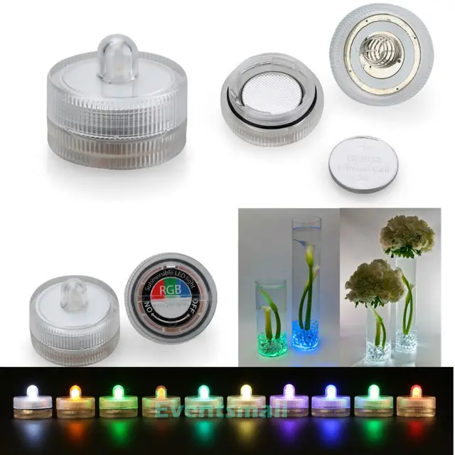 100pcs/Pack 11 Colors Decor Small Battery Operated Single led Lights ...